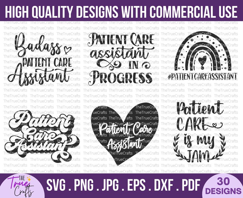 PCA Patient Care Assistant Svg Bundle Personal Care - Etsy