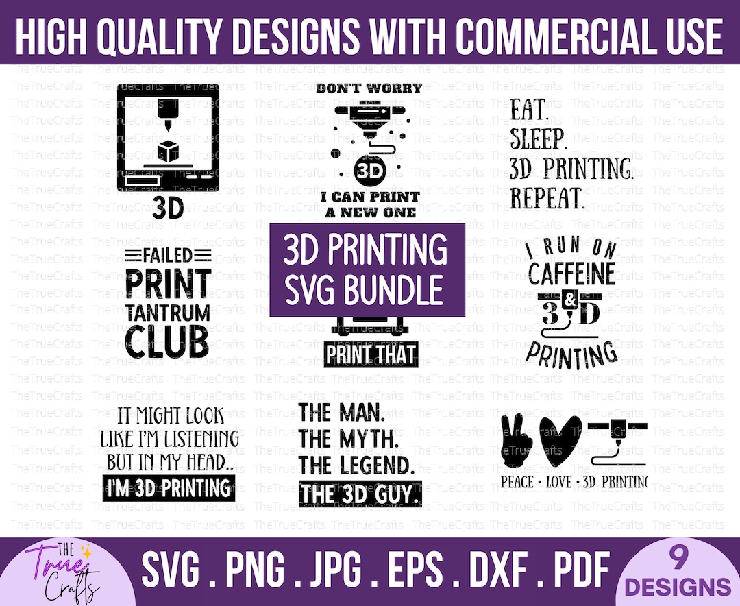 3D Printer SVG Bundle -I Bet I Could Print That Funny, Printer ...