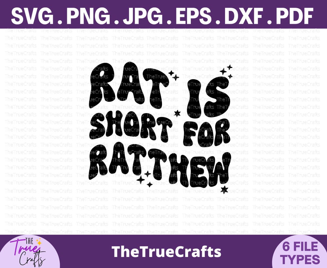 Rat is Short for Ratthew Wavy Retro Svg rat Shirt, Gen Z Meme,ironic ...