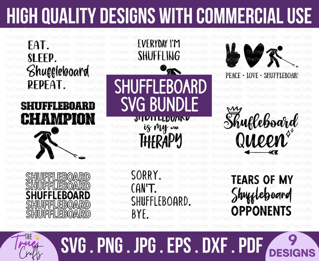 Shuffleboard SVG Bundle -shuffleboard Queen Quote, Funny Shuffleboard ...