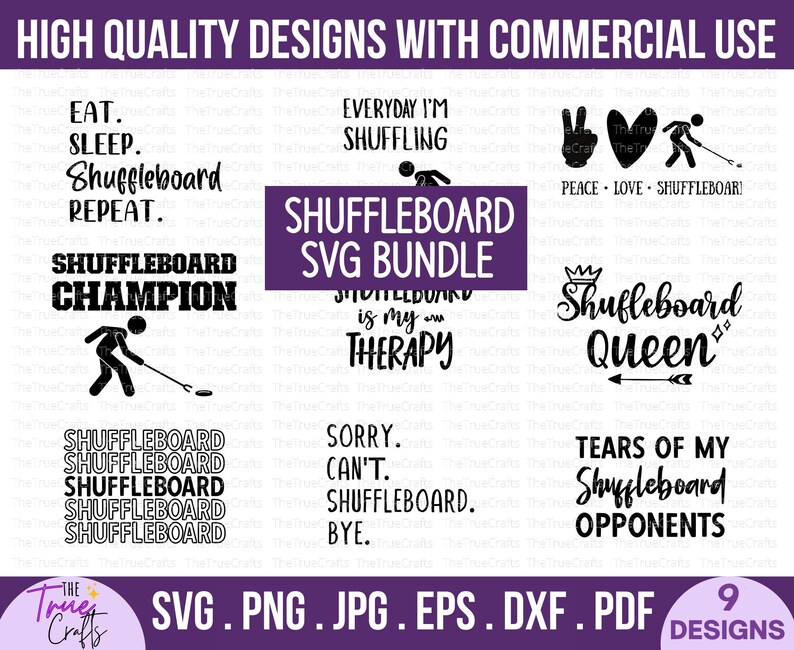 Shuffleboard SVG Bundle -shuffleboard Queen Quote, Funny Shuffleboard ...