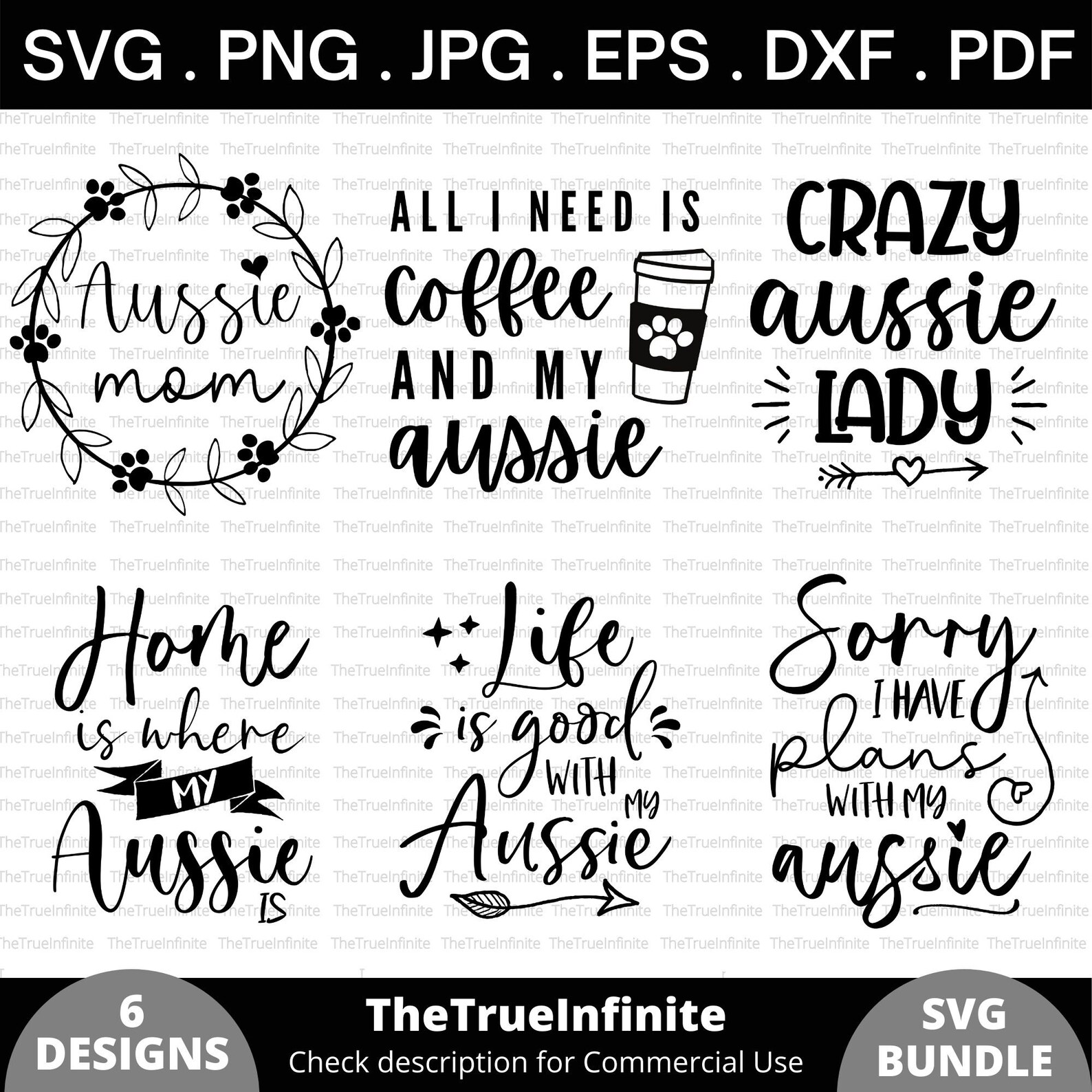Aussie Dog SVG bundle coffee and aussie svg aussie mom | Etsy