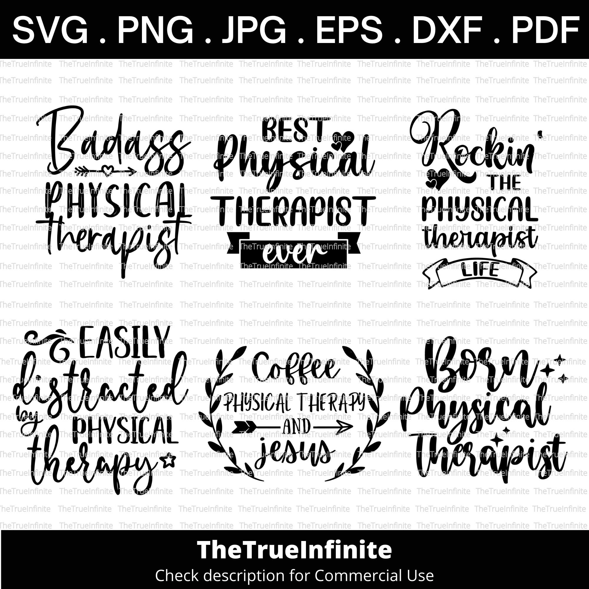 Physical Therapist Svg Bundle Funny Physical Therapy Svg | Etsy