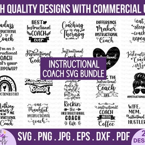 Instructional Coach SVG Bundle - Literacy Coach Gift Svg, Appreciation ...