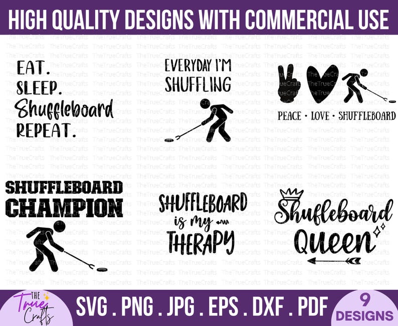 Shuffleboard SVG Bundle -shuffleboard Queen Quote, Funny Shuffleboard ...