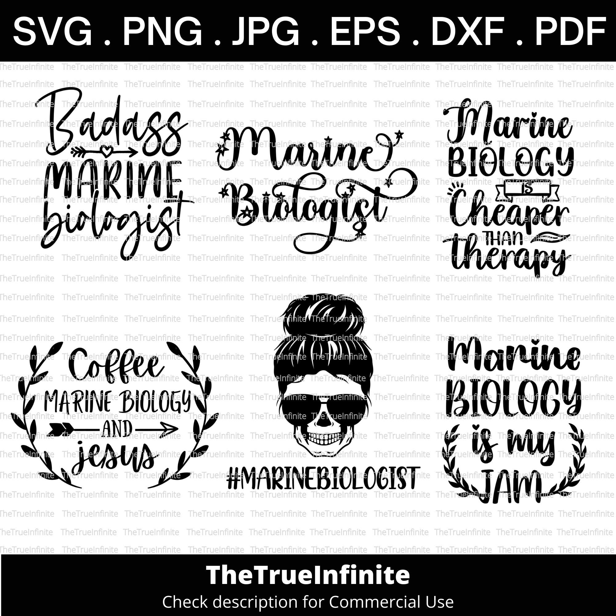 Marine Biologist Svg Bundle Funny Marine Biology Svg - Etsy Canada