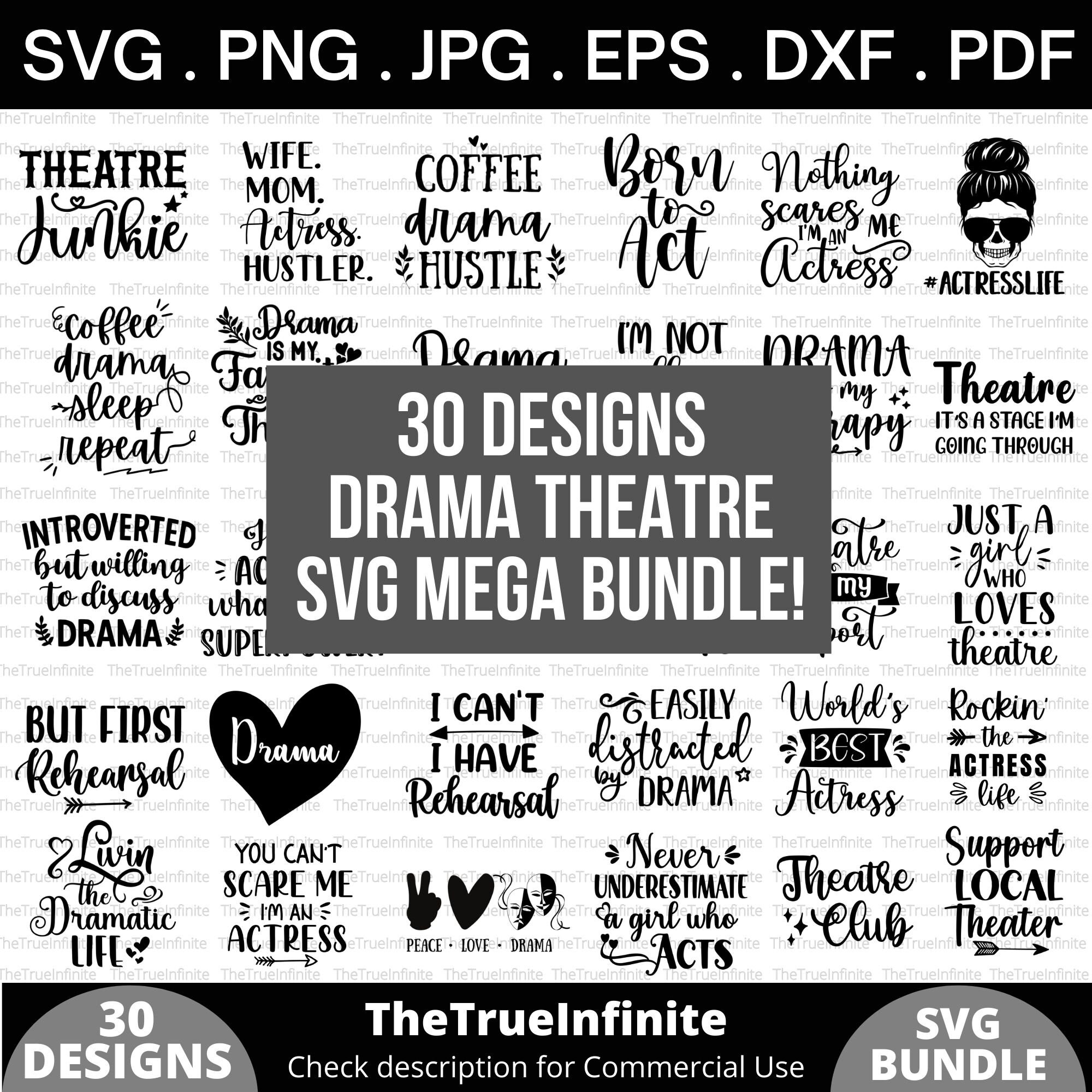 Drama Theater Svg Bundle Theatre Svg Broadway Actor - Etsy