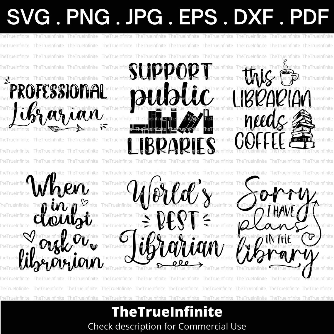 Book Lover Librarian Svg Bundle Funny Bookworm Svg Reading - Etsy