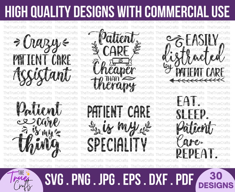 PCA Patient Care Assistant Svg Bundle Personal Care - Etsy
