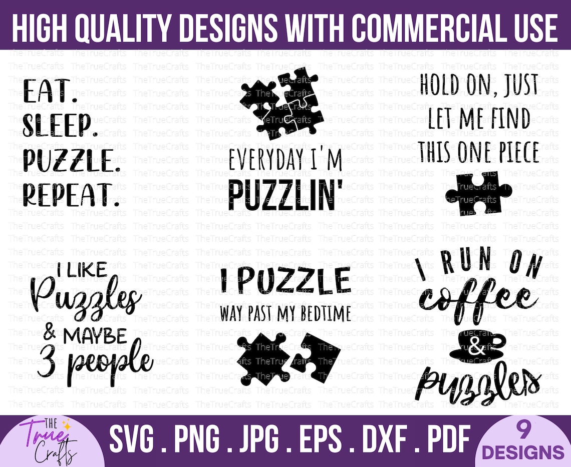 Puzzle Svg Bundle Gifts for Jigsaw Puzzle Lover Funny - Etsy