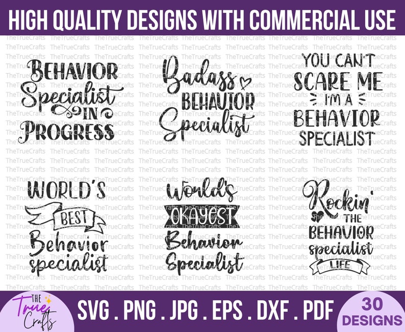 Behavior Specialist Svg Bundle funny Cognitive Behavioral - Etsy
