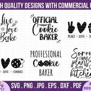 Baker Svg Mega Bundle Baking Lover Svg Bundle, Cookie Baker, Funny ...