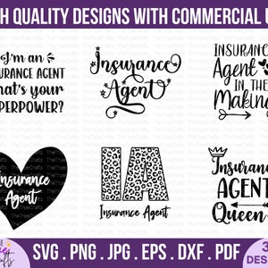 Insurance Agent SVG MEGA Bundle - Funny Sales Agent Gift, Licensed to ...