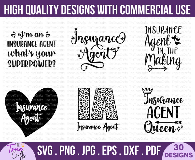 Insurance Agent SVG MEGA Bundle - Funny Sales Agent Gift, Licensed to ...