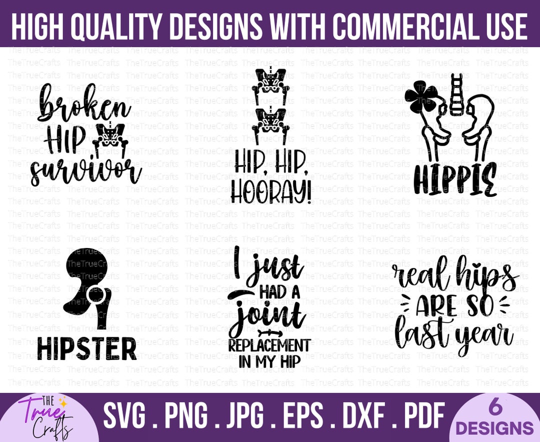 Hip Replacement Surgery SVG Bundle surgery Get Well Recovery Gift, Hip ...