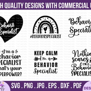 Behavior Specialist Svg Bundle funny Cognitive Behavioral Therapy Svg ...