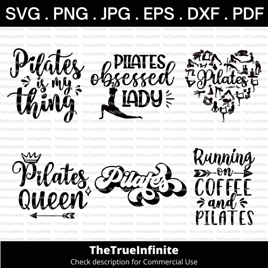 Pilates Svg Bundle Funny Women Workout Exercise Pilates - Etsy