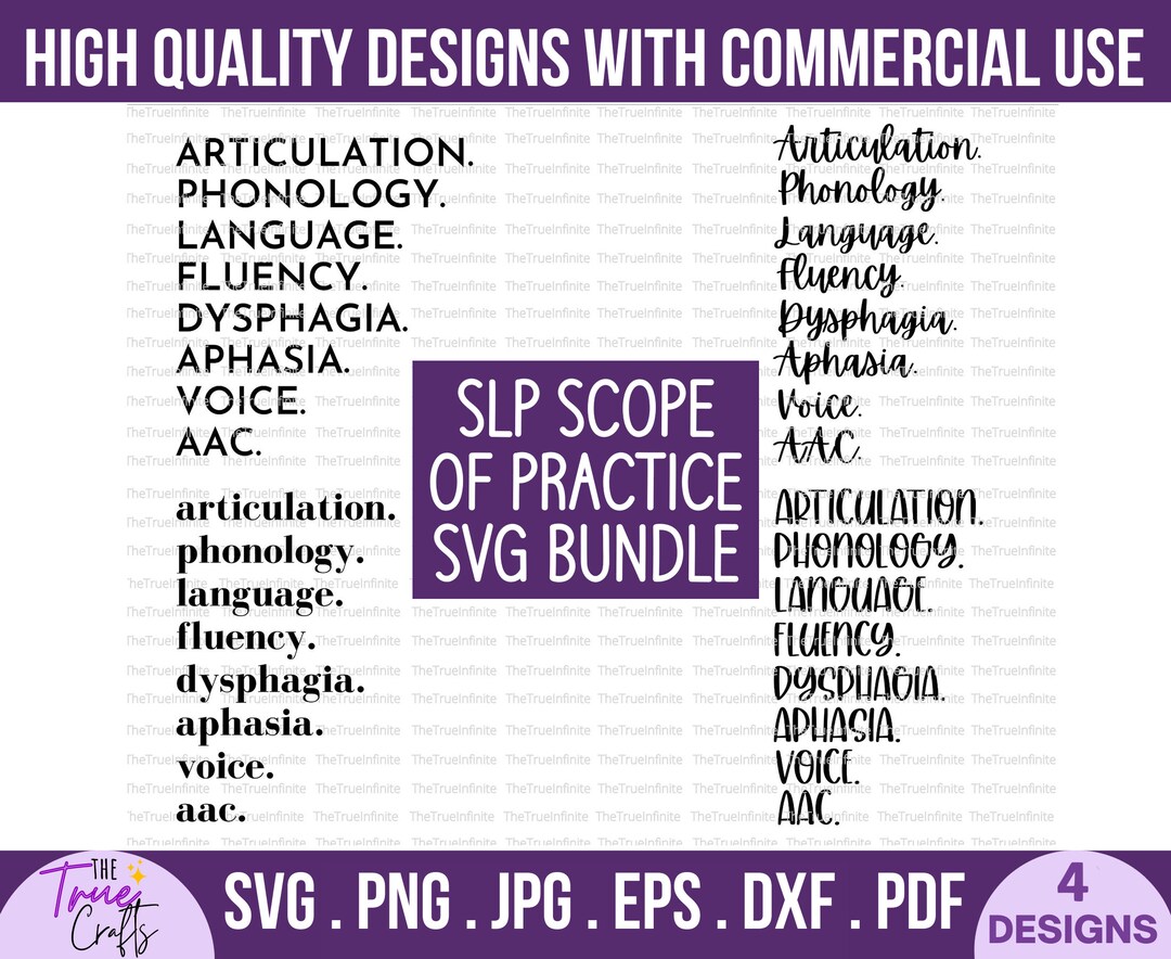 SLP Scope of Practice Svg - Speech Language Pathology, SLP Pathologist ...