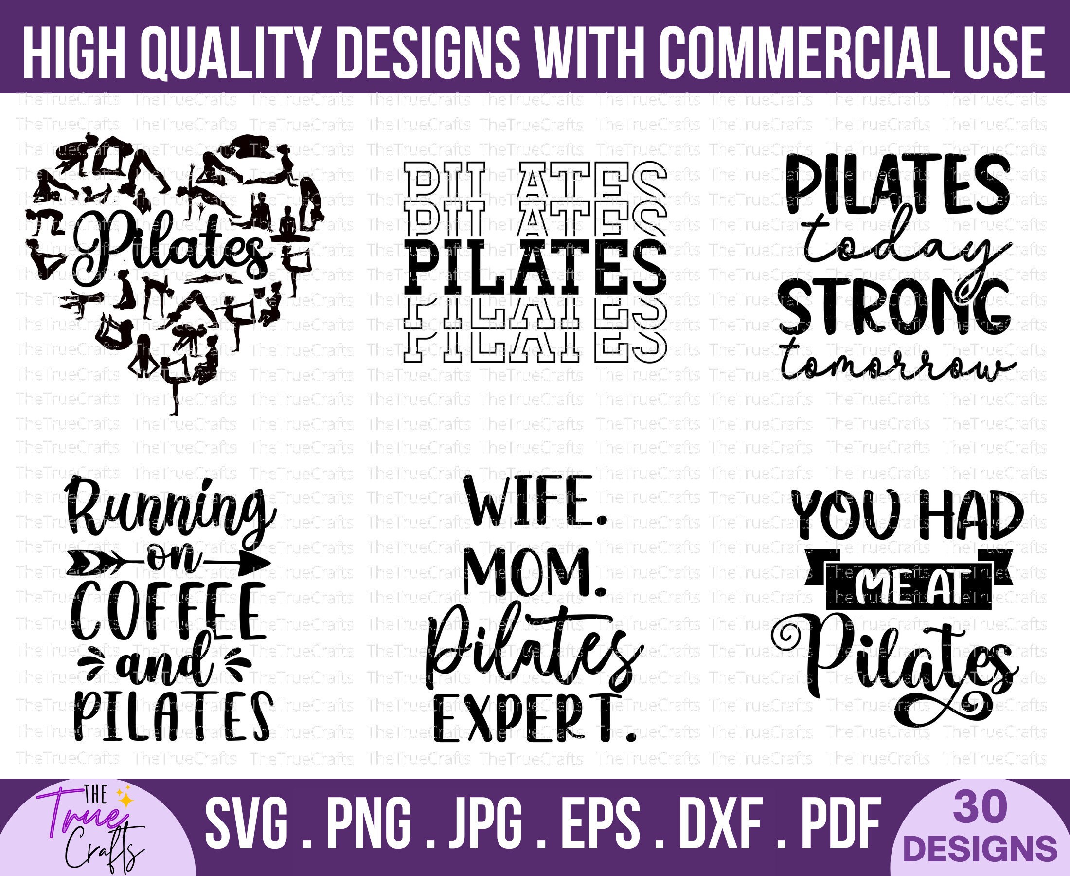 Pilates Svg Bundle Funny Women Workout Exercise Pilates - Etsy