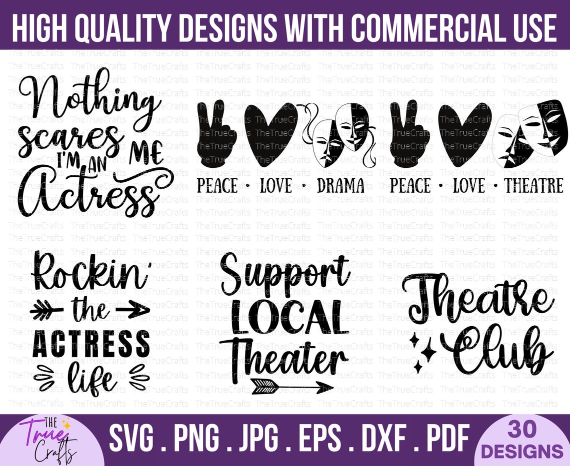 Drama Theater Svg Bundle Theatre Svg Broadway Actor - Etsy