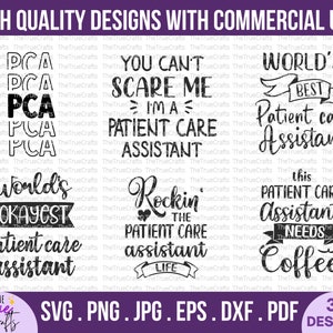 PCA Patient Care Assistant Svg Bundle Personal Care Attendant ...