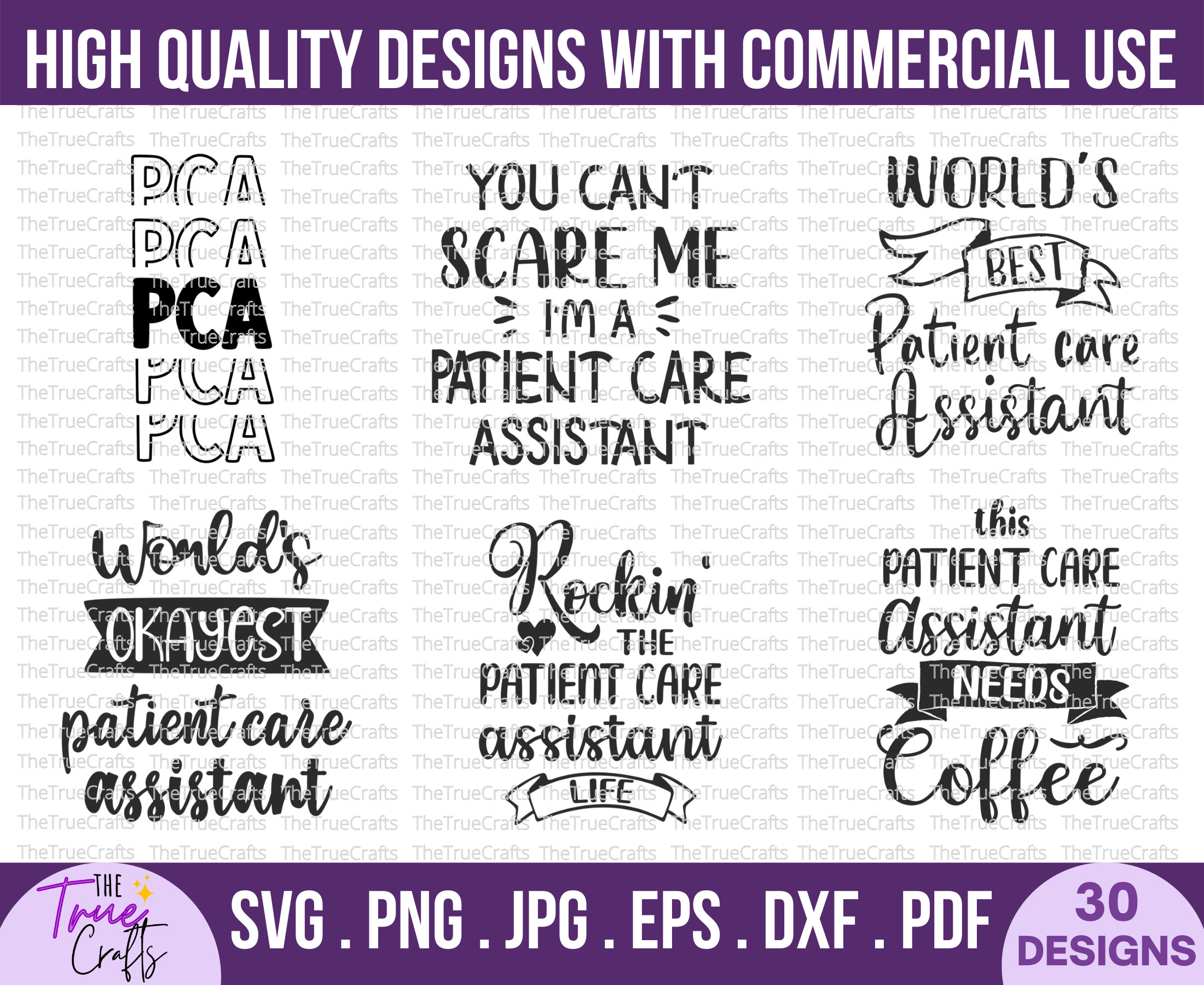 PCA Patient Care Assistant Svg Bundle Personal Care - Etsy