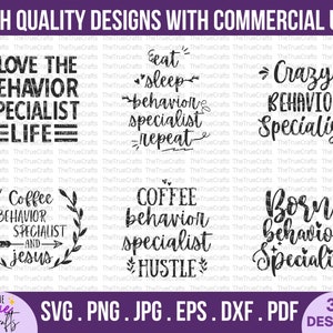 Behavior Specialist Svg Bundle -funny Cognitive Behavioral Therapy Svg ...
