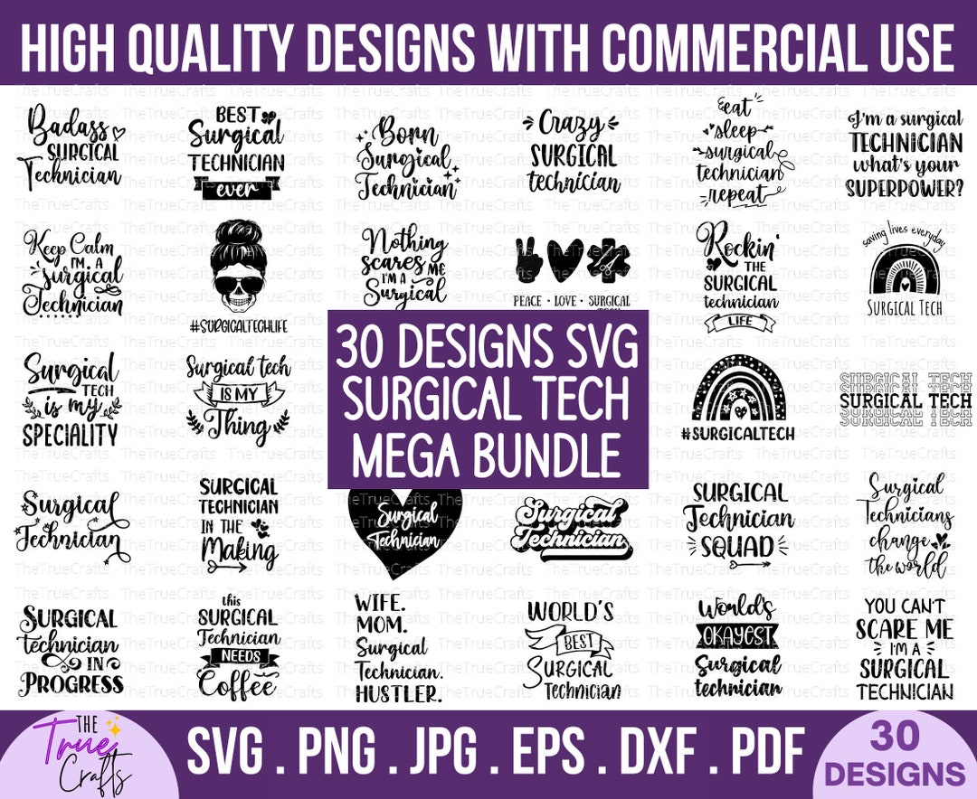 Surgical Technician SVG Bundle - Surgical Life Svg, OR Tech, Surgery ...