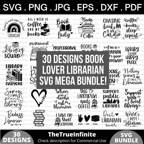 Library Squad SVG Librarian Svg Book Lover Svg School - Etsy