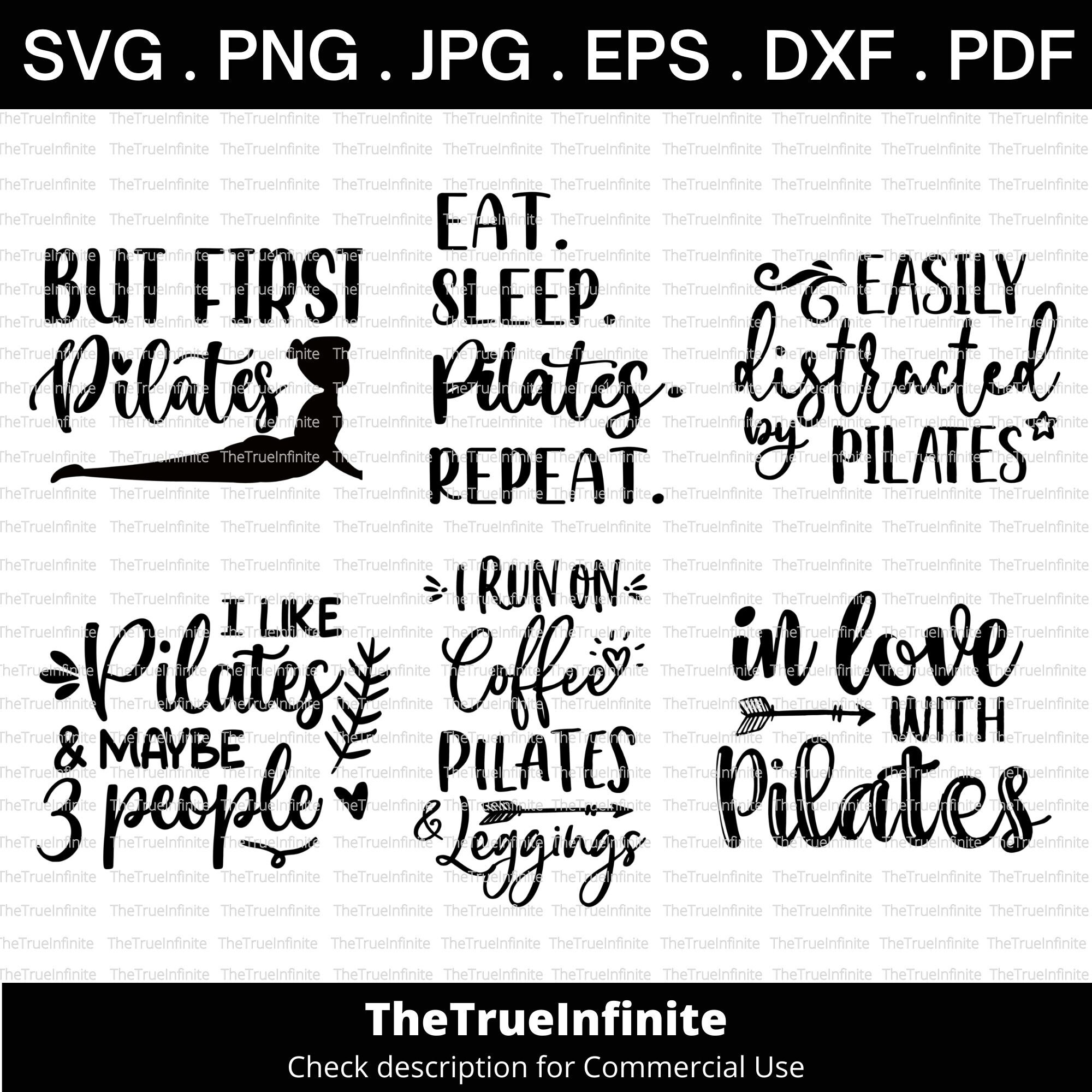 Pilates Svg Bundle Funny Women Workout Exercise Pilates | Etsy