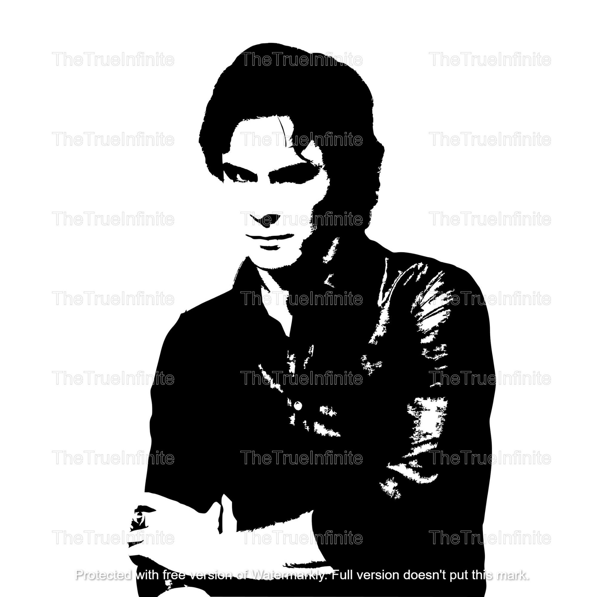 Damon Salvatore SVG Silhouette fichier Vampire Diaries damon | Etsy