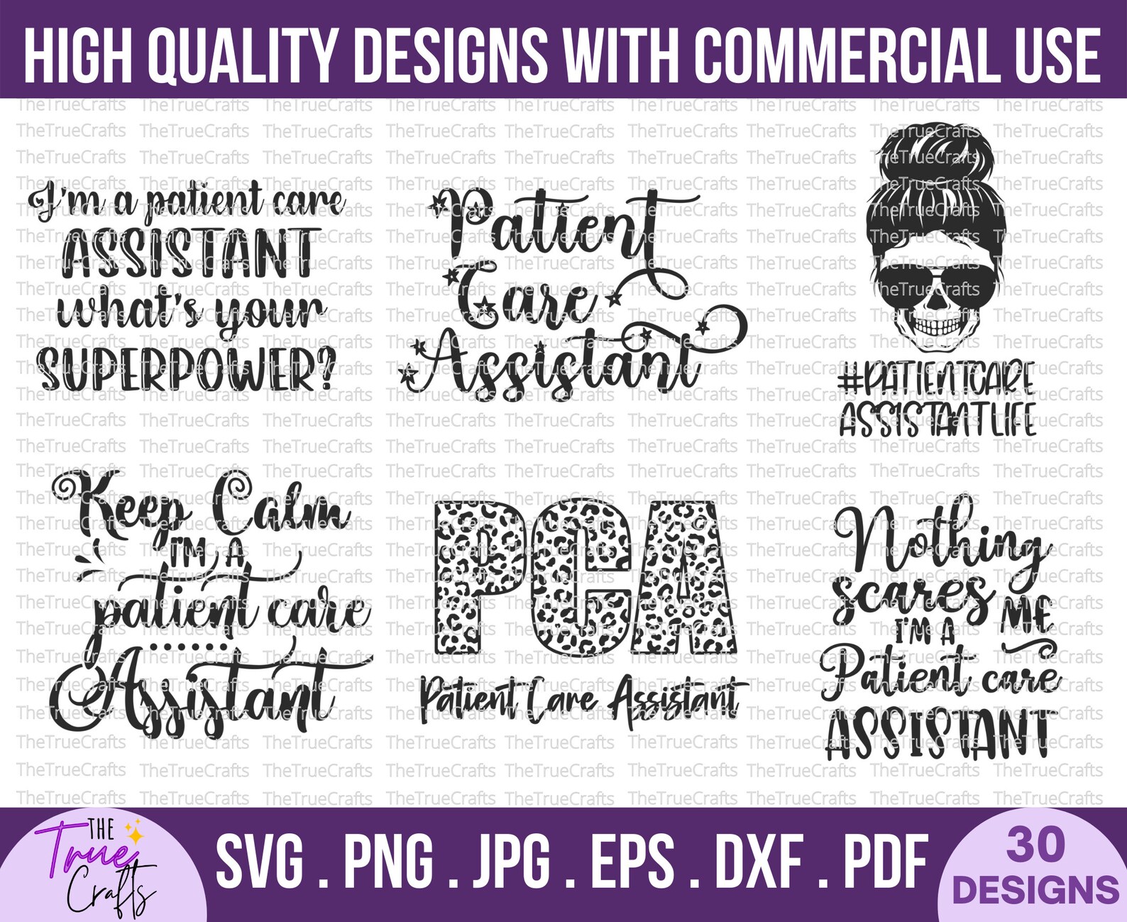 PCA Patient Care Assistant Svg Bundle Personal Care Attendant ...