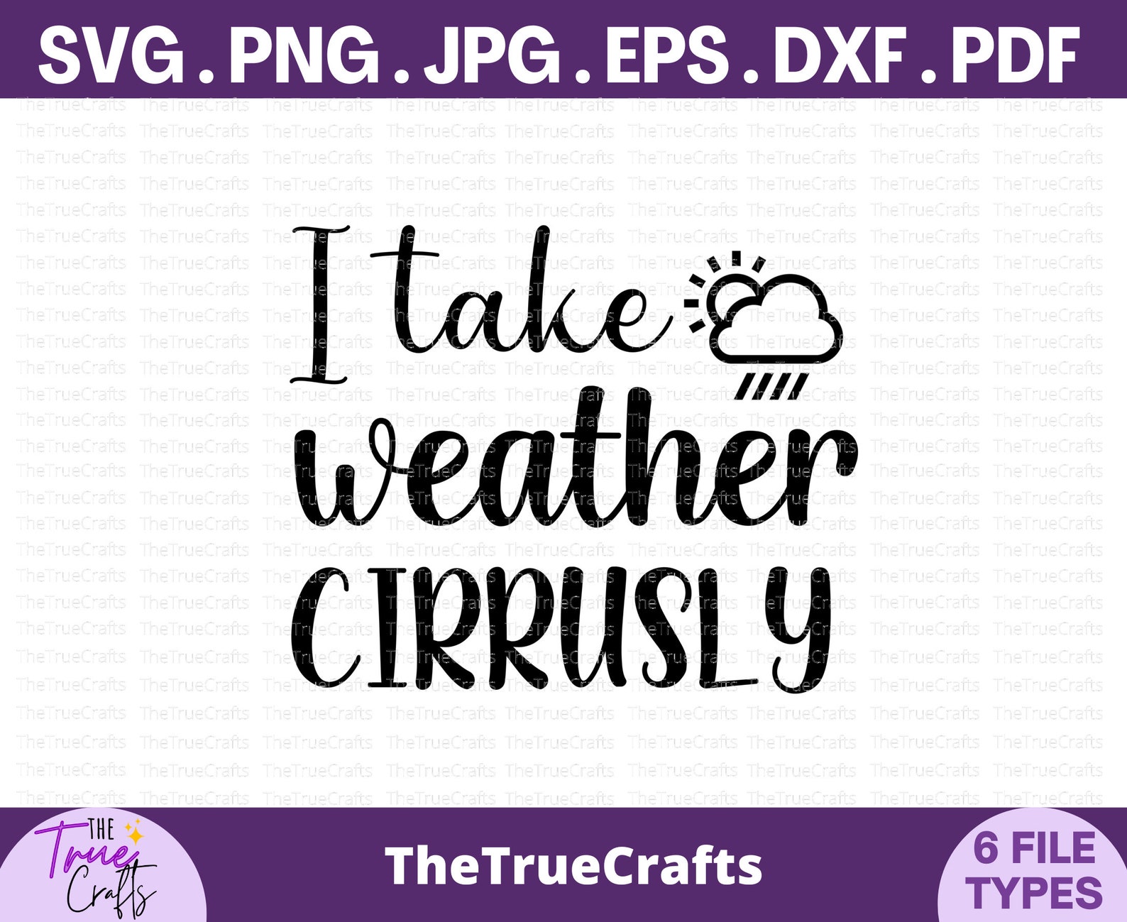 I Take Weather Cirrusly Svg-funny Meteorologist Gift, Meterology Svg ...