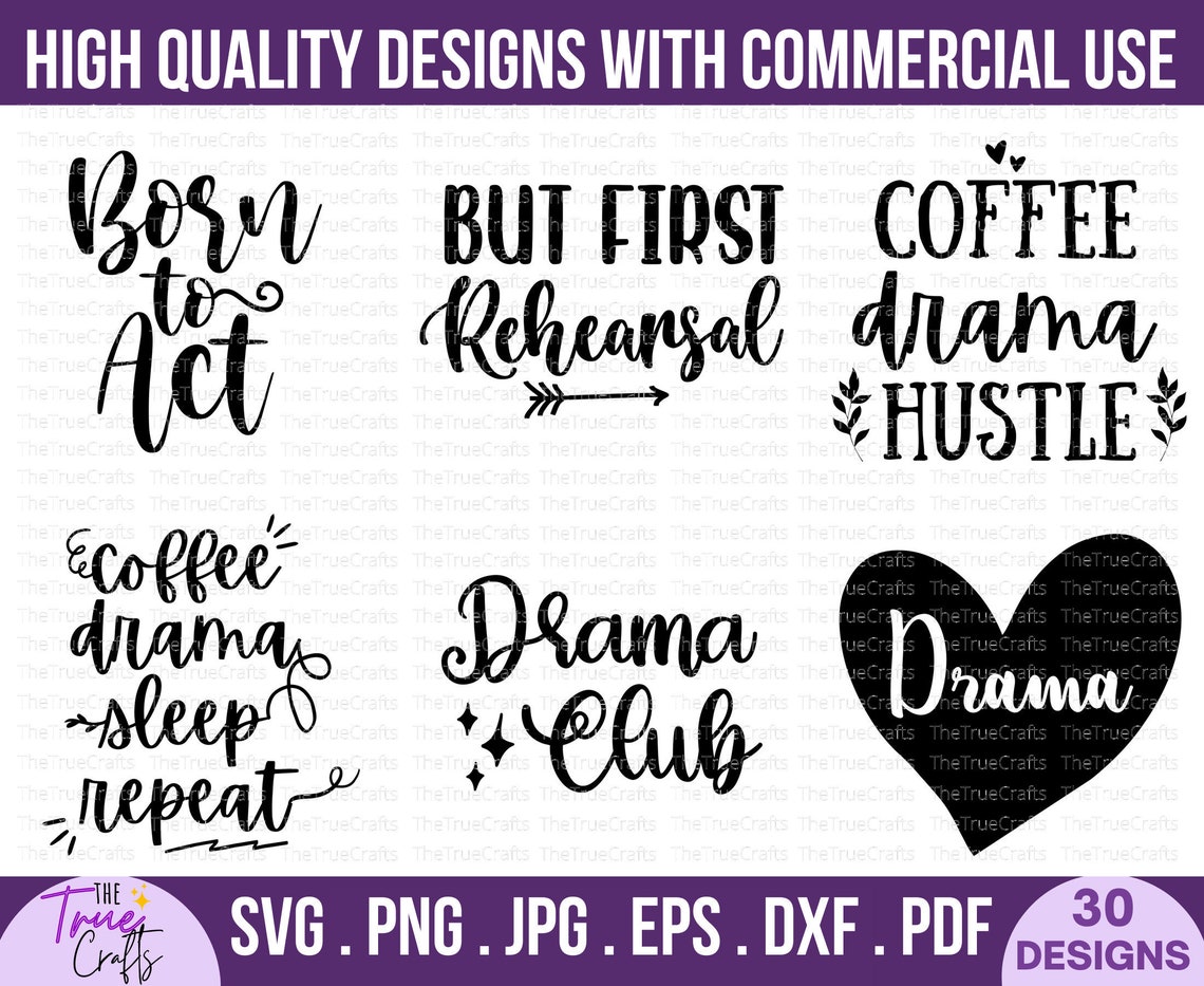 Drama Theater Svg Bundle Theatre Svg Broadway Actor - Etsy