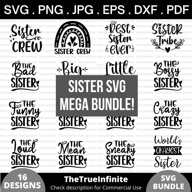 Sister Svg Bundle Sister Crew Svg Sisters Group Party - Etsy