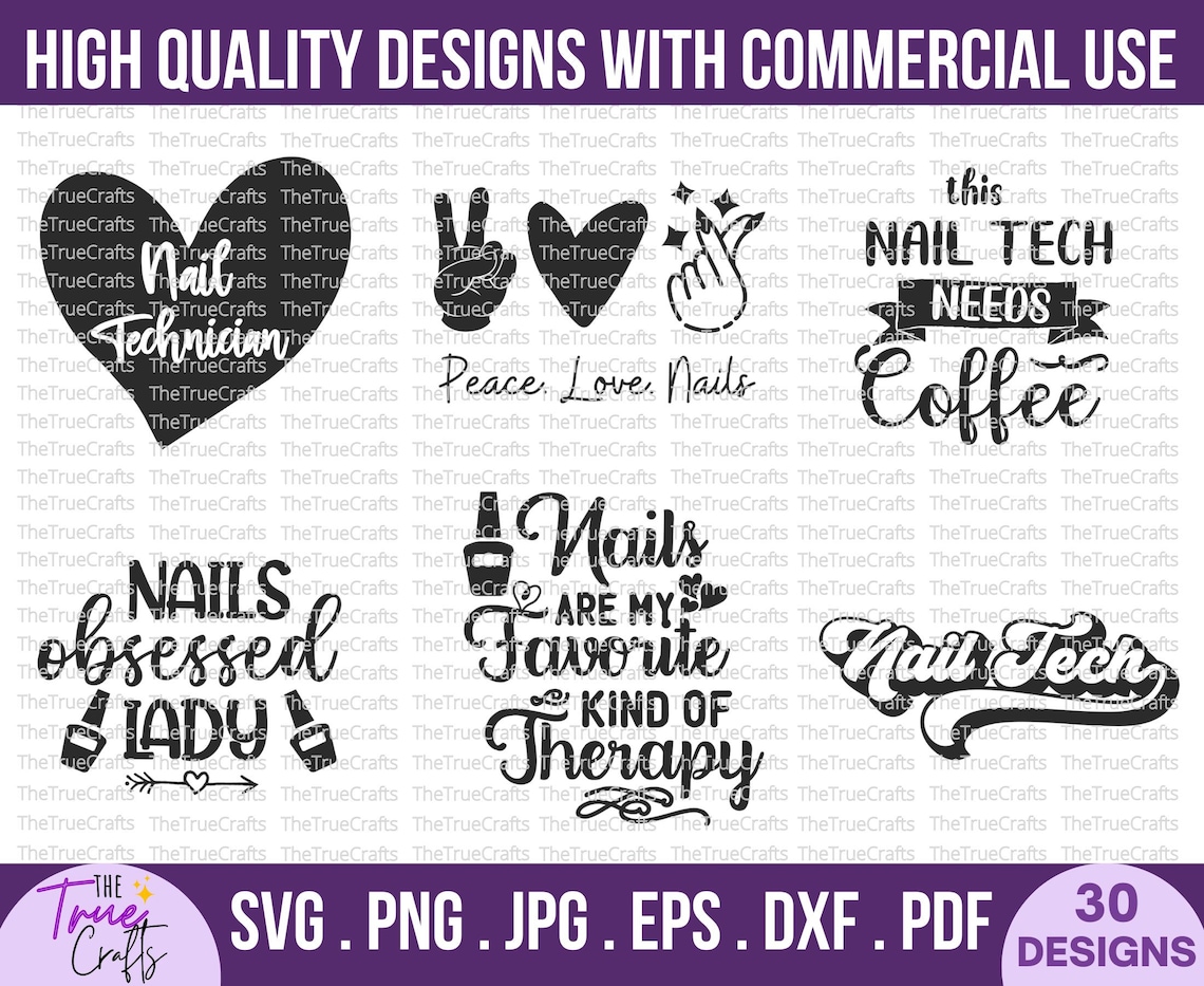 Nail Technician Svg Bundle funny Nail Tech Svg Shop Owner - Etsy