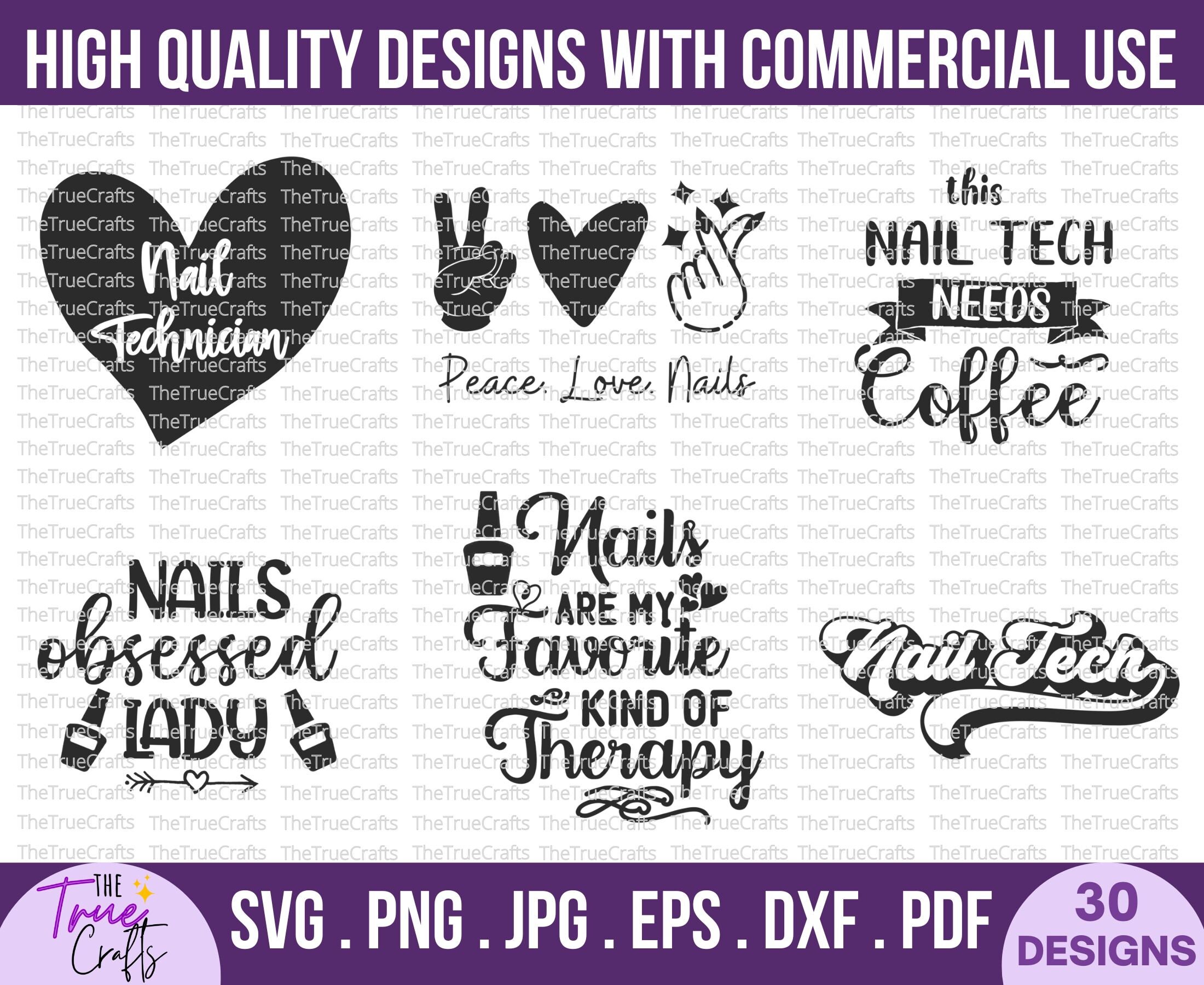 Nail Technician Svg Bundle funny Nail Tech Svg Shop Owner - Etsy