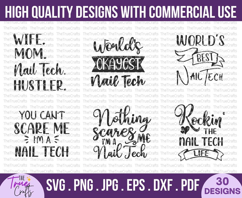 Nail Technician Svg Bundle funny Nail Tech Svg Shop Owner - Etsy