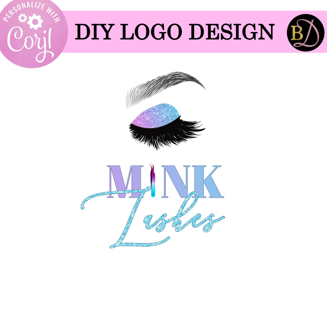 MINK LASHES LOGO Diy Design Template Logo Social Media - Etsy UK