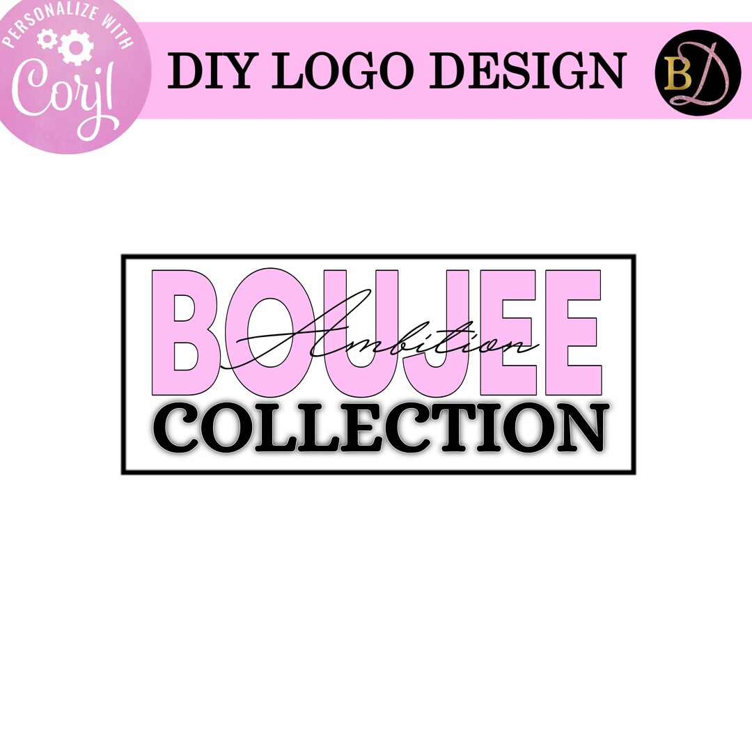 BOUJEE COLLECTION LOGO Design Diy Template Graphic Design - Etsy