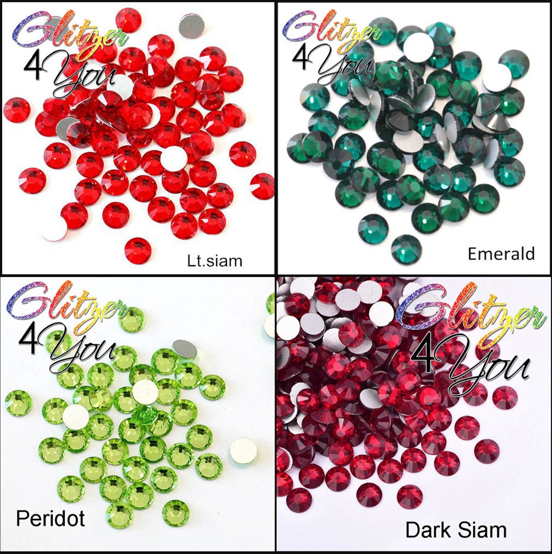 Christmas Mix Red Green Mix DMC Rhinestones No-hotfix Sizes Mix for ...