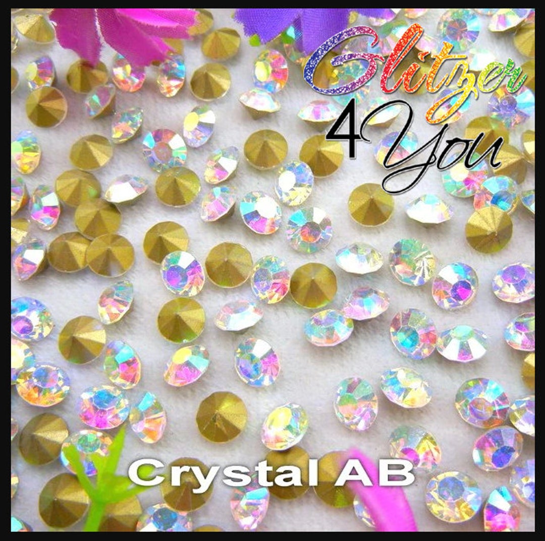 Crystal AB DMC Chaton Pointed Back Rhinestone Various Sizes - Etsy