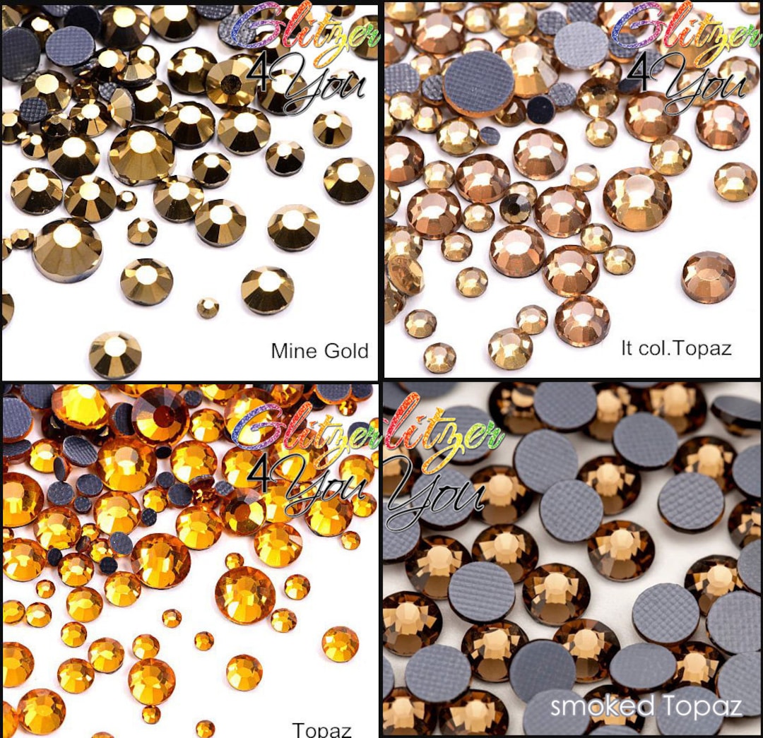 Gold Color Mix Hotfix DMC Rhinestones Size Mix - Etsy Canada