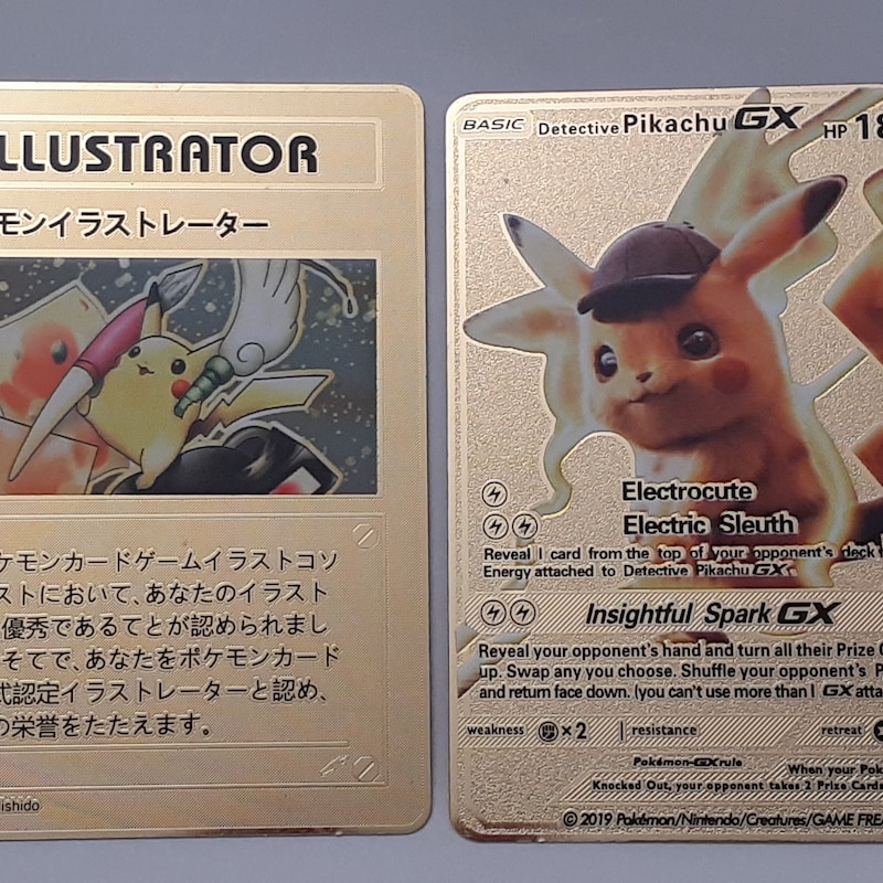 Pikachu Illustrator Card - Etsy Australia