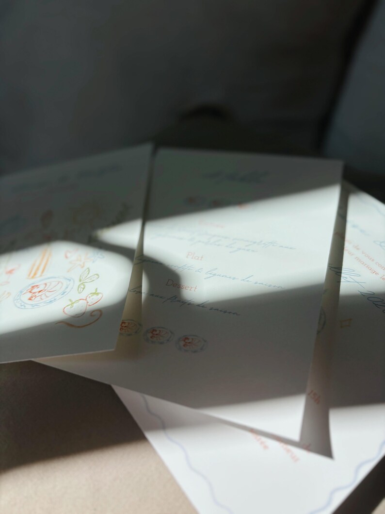 Plantilla de invitación de boda + Menú "Cin Cin" - Etsy España