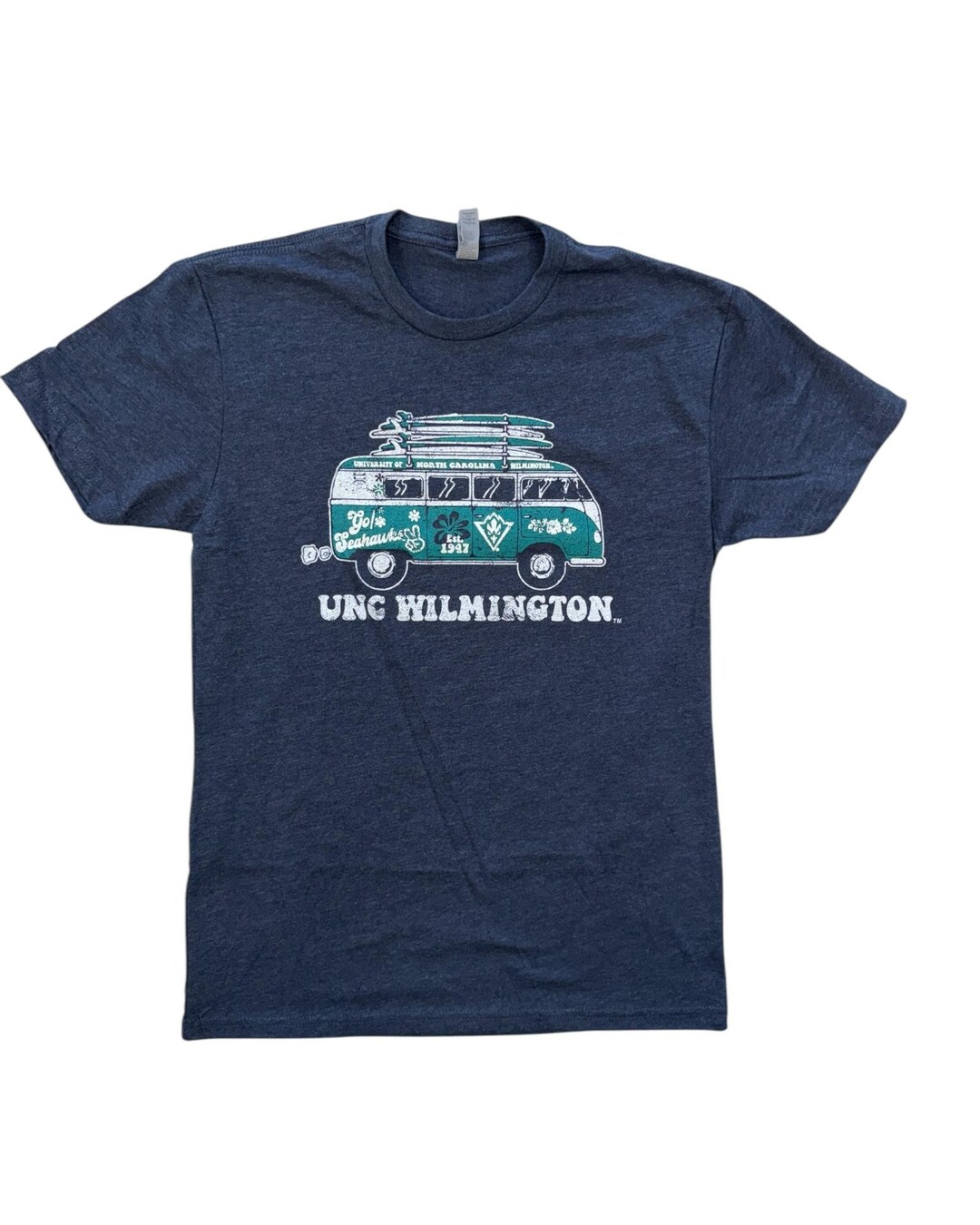 Uncw Seahawk College Bus T Shirt - Midnight Navy - Etsy