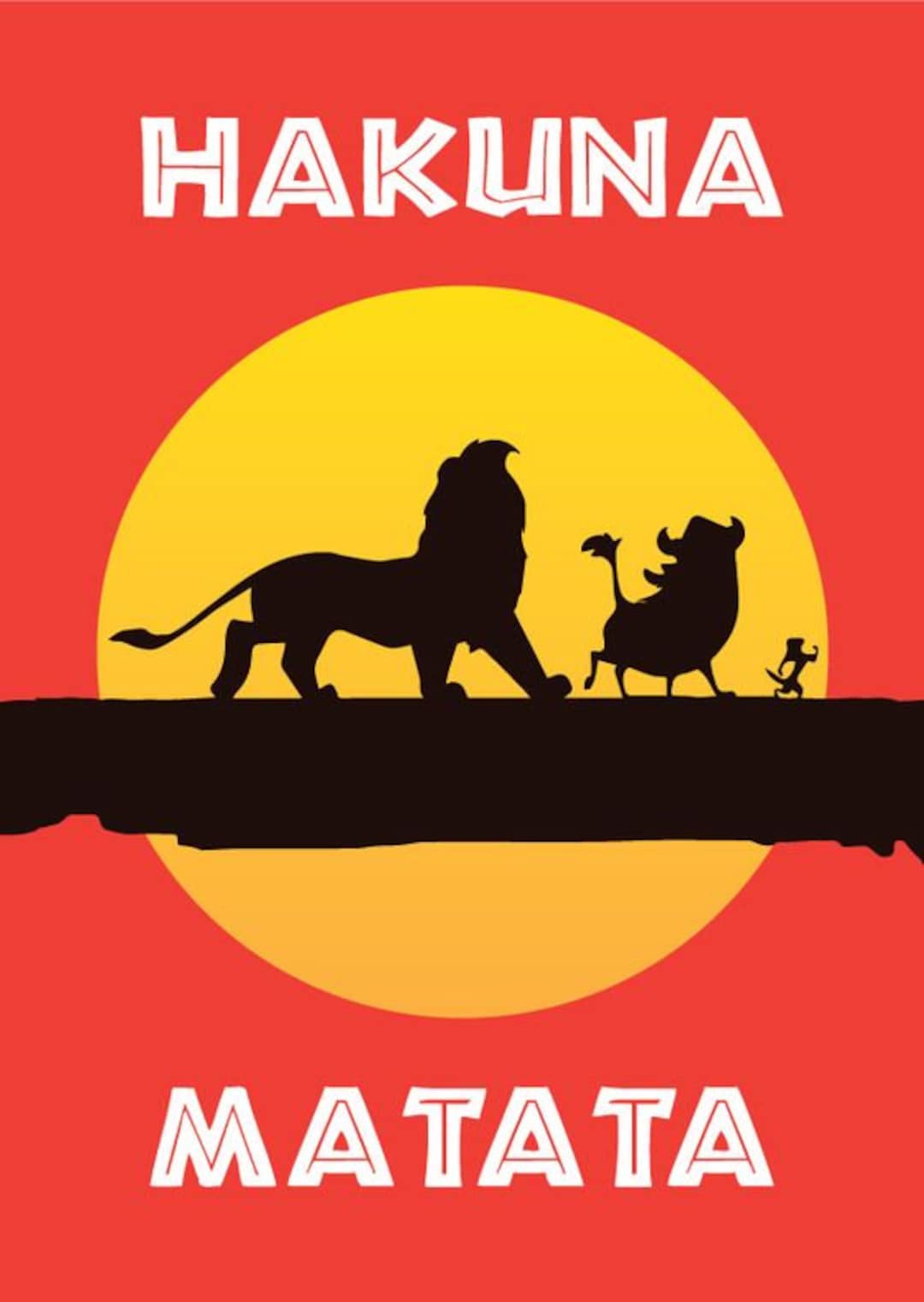 Hakuna Matata Posters Movie Original Art Poster Film Poster - Etsy
