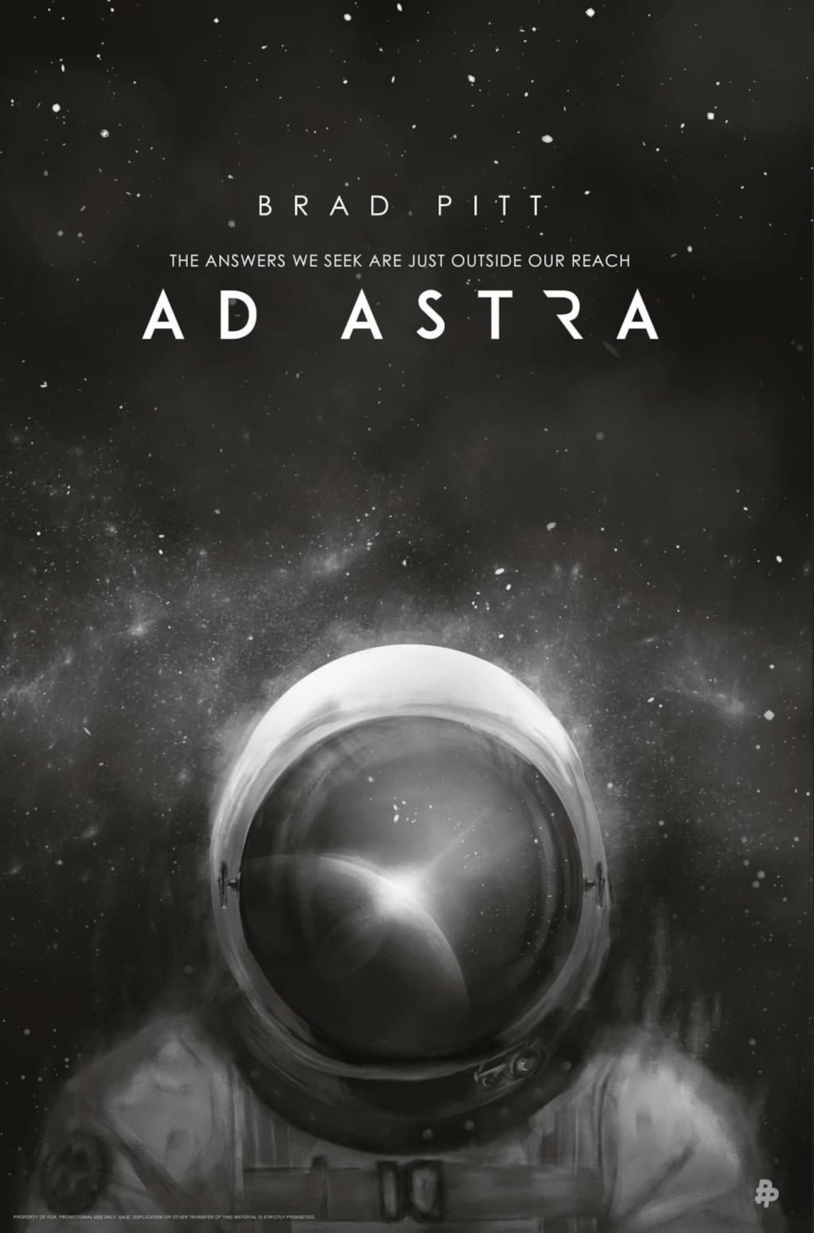 Ad Astra Movie Original Art Poster Film Poster Unframed Poster | Etsy