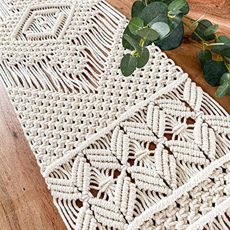 Handmade Macrame Table Runner Cotton Runner Boho Home Table - Etsy
