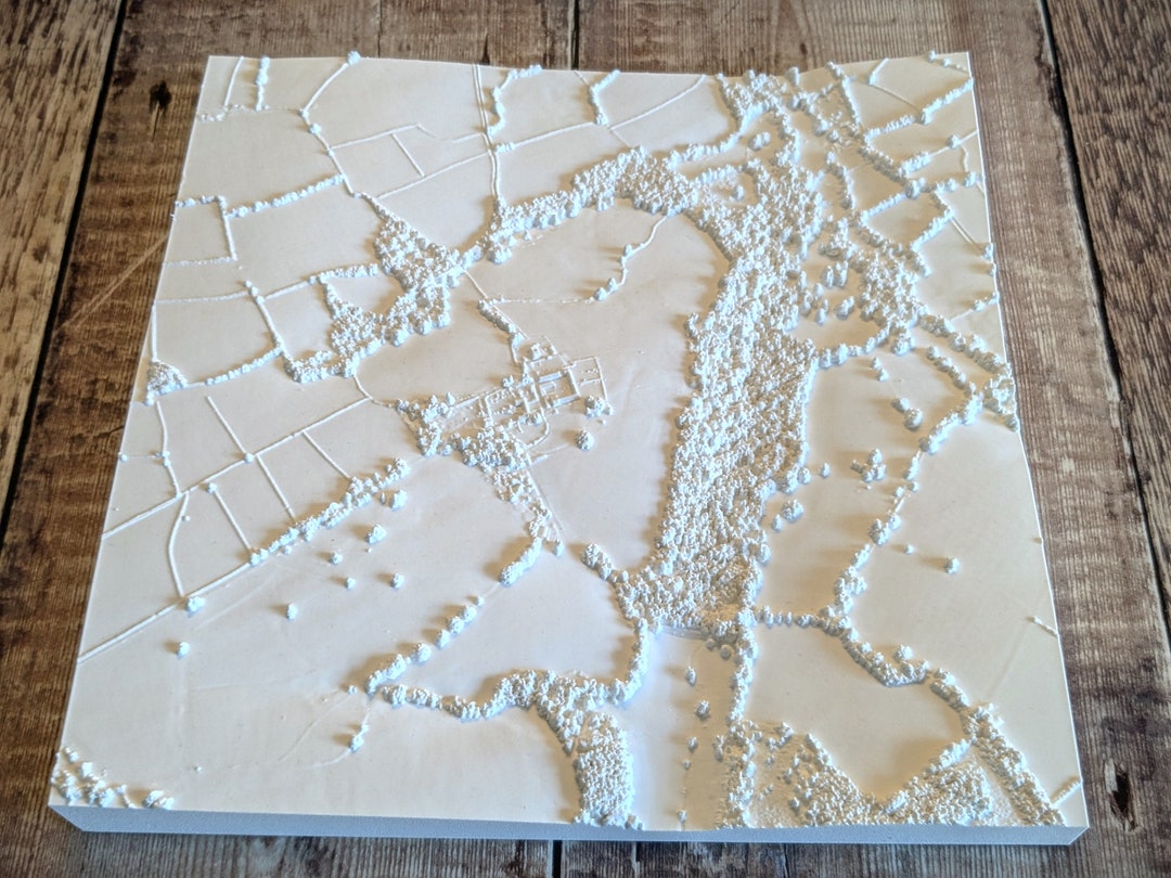 Personalised 3D Relief Map - A Print of the Terrain Where You Live ...